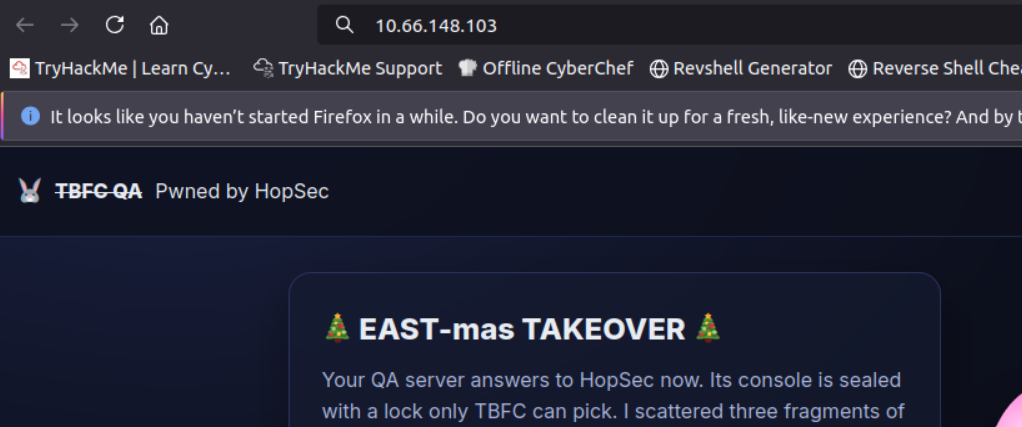 Advent of Cyber 2025 - Day 7 - Scan-ta Clause | CyberDeigs